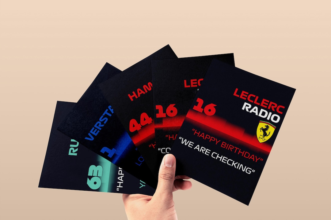 Personalized F1 Team Radio Message Card: Formula 1 Fan Gift (digital ...