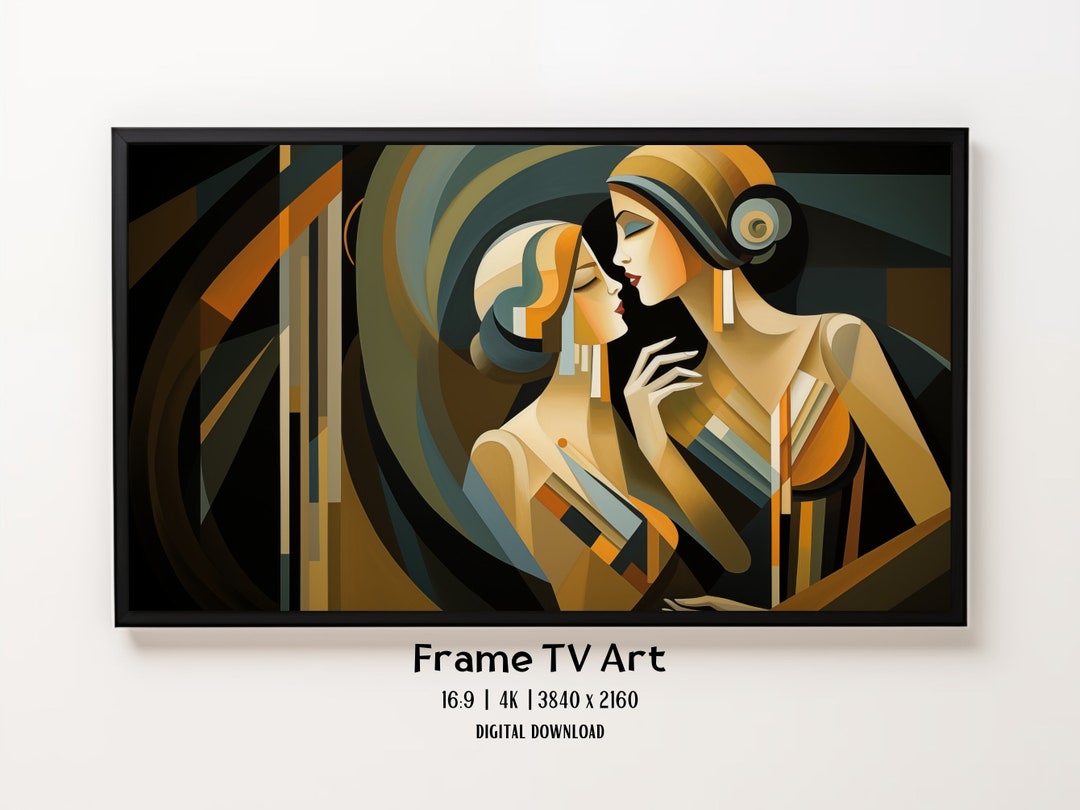 Iconic Luxurious Flapper Painting, Samsung Frame TV Art, Glamorous ...