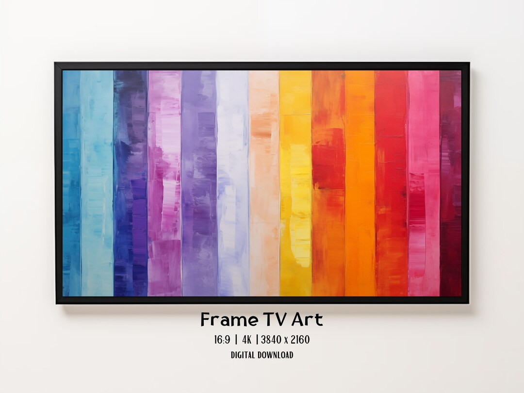 Color Spectrum Watercolor Painting, Samsung Frame TV Art, Abstract ...