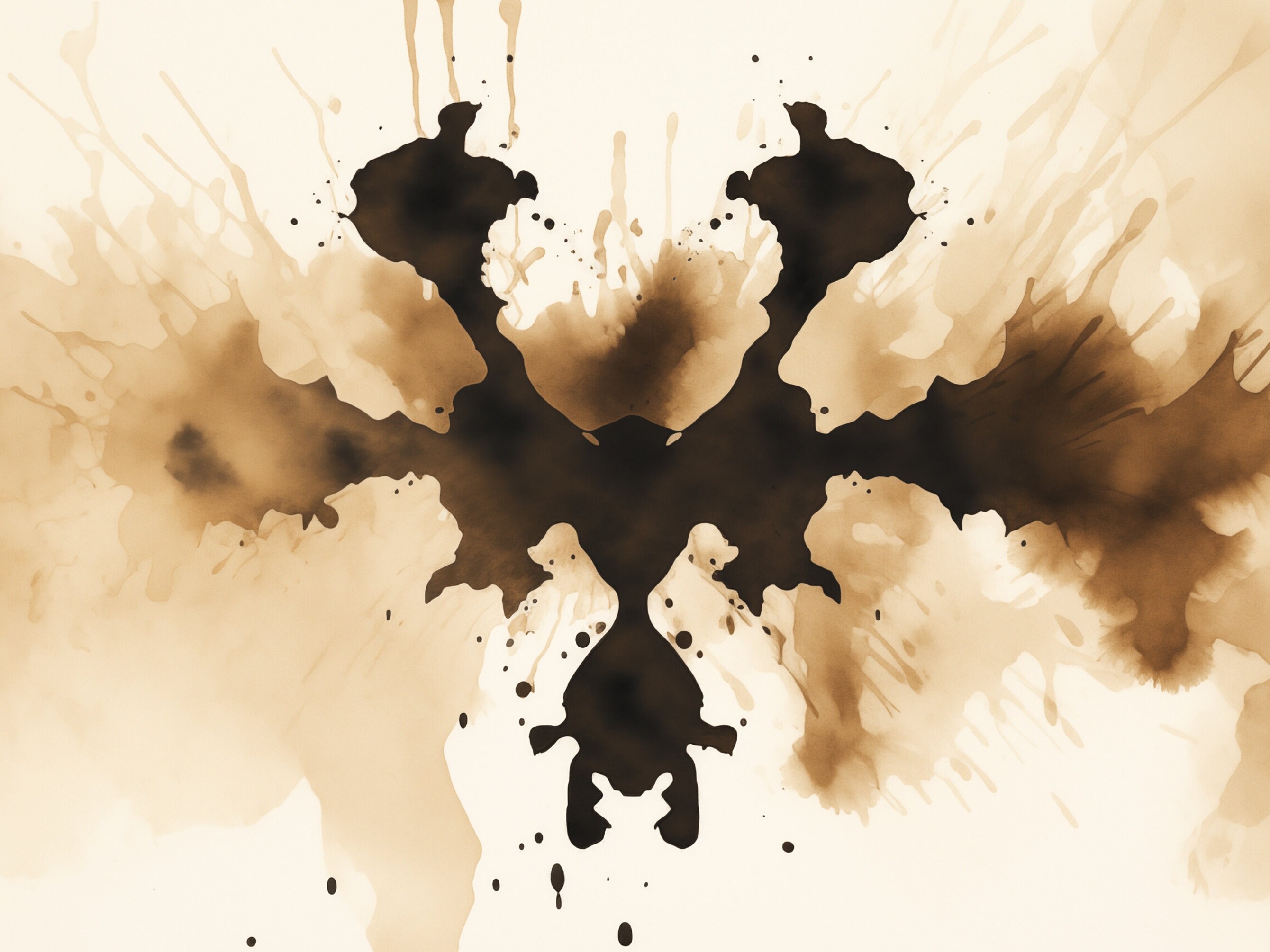 Rorschach Inkblot Test Card Samsung Frame TV Art, Ink Blot Watercolor ...