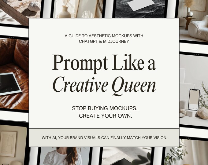 AI Mockup Prompt Guide for Chatgpt & Midjourney | Digital E-book for ...