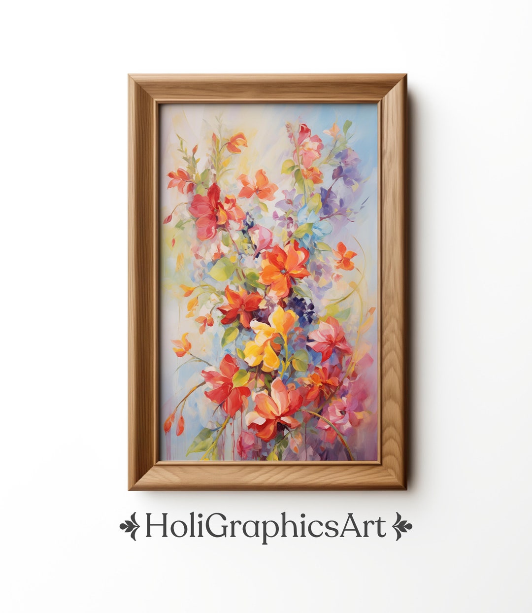 Spring Flowers Printable Spring Decor Spring Print Easter Wall Art ...