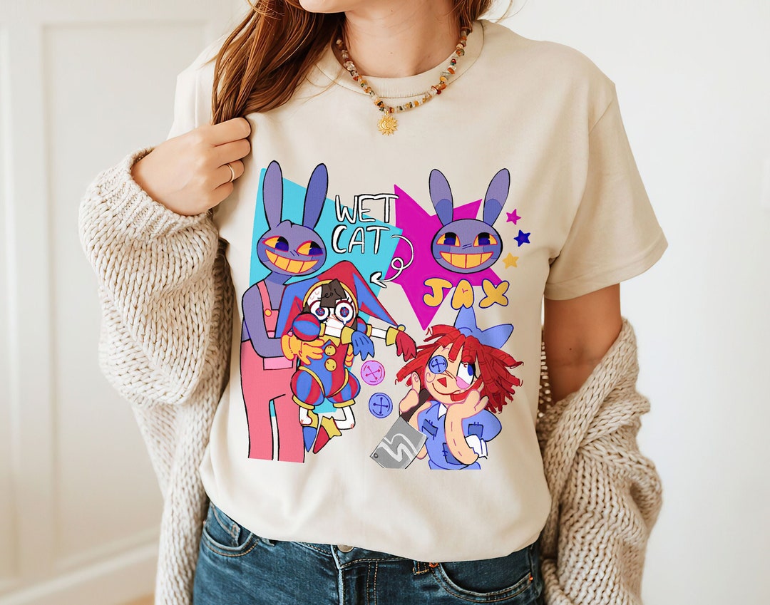 Wet Cat the Amazing Digital Circus Shirts, the Amazing Digital Circus Character Shirt, Jax ...