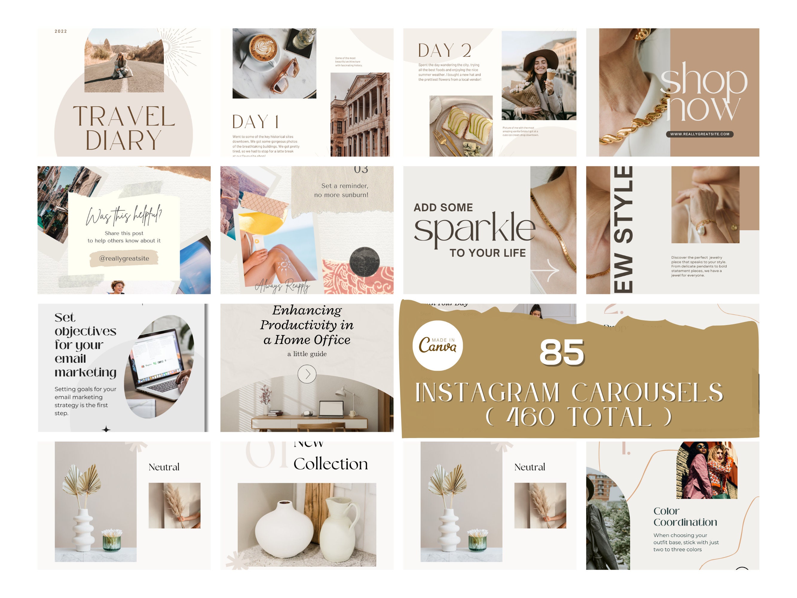 1000 Templates | Instagram Bundle | Reels, Posts, Stories, Carousels ...