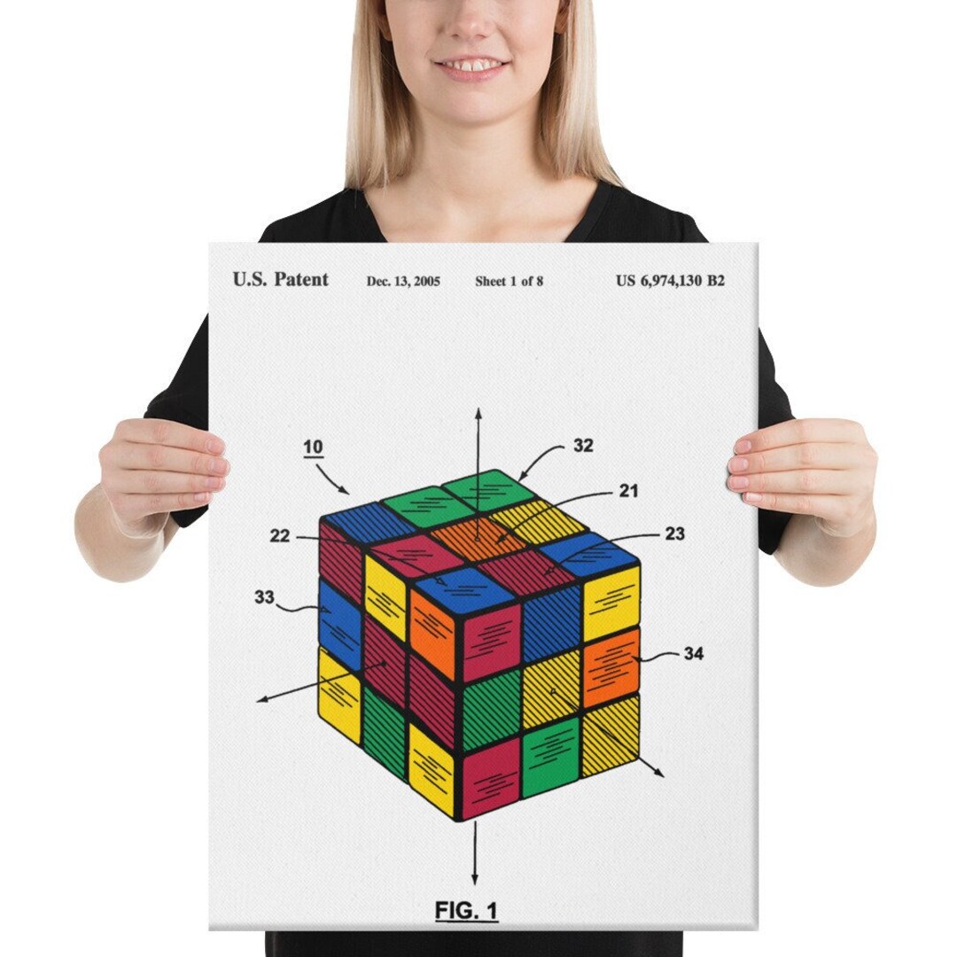 Wall Art Playroom, Rubik's Poster, Interior Wall Decorations, Rubik's ...