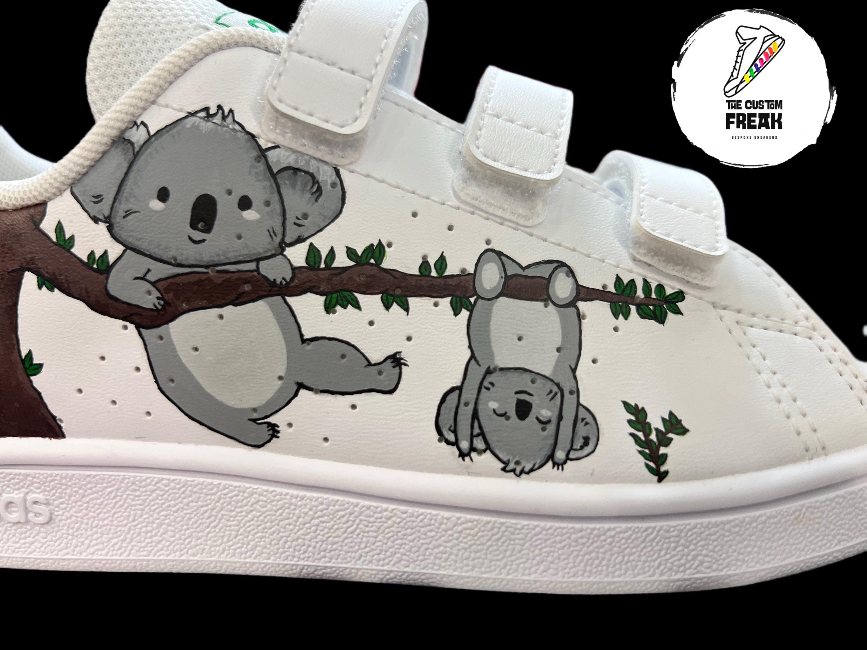 Koalas Custom Sneakers / Waterproof Hand Painted Sneakers / Animal ...
