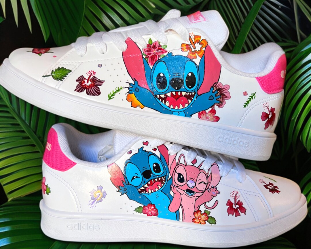 Lilo & Stitch Custom Sneakers- Stitch Painted Sneakers- Adult and Kid ...