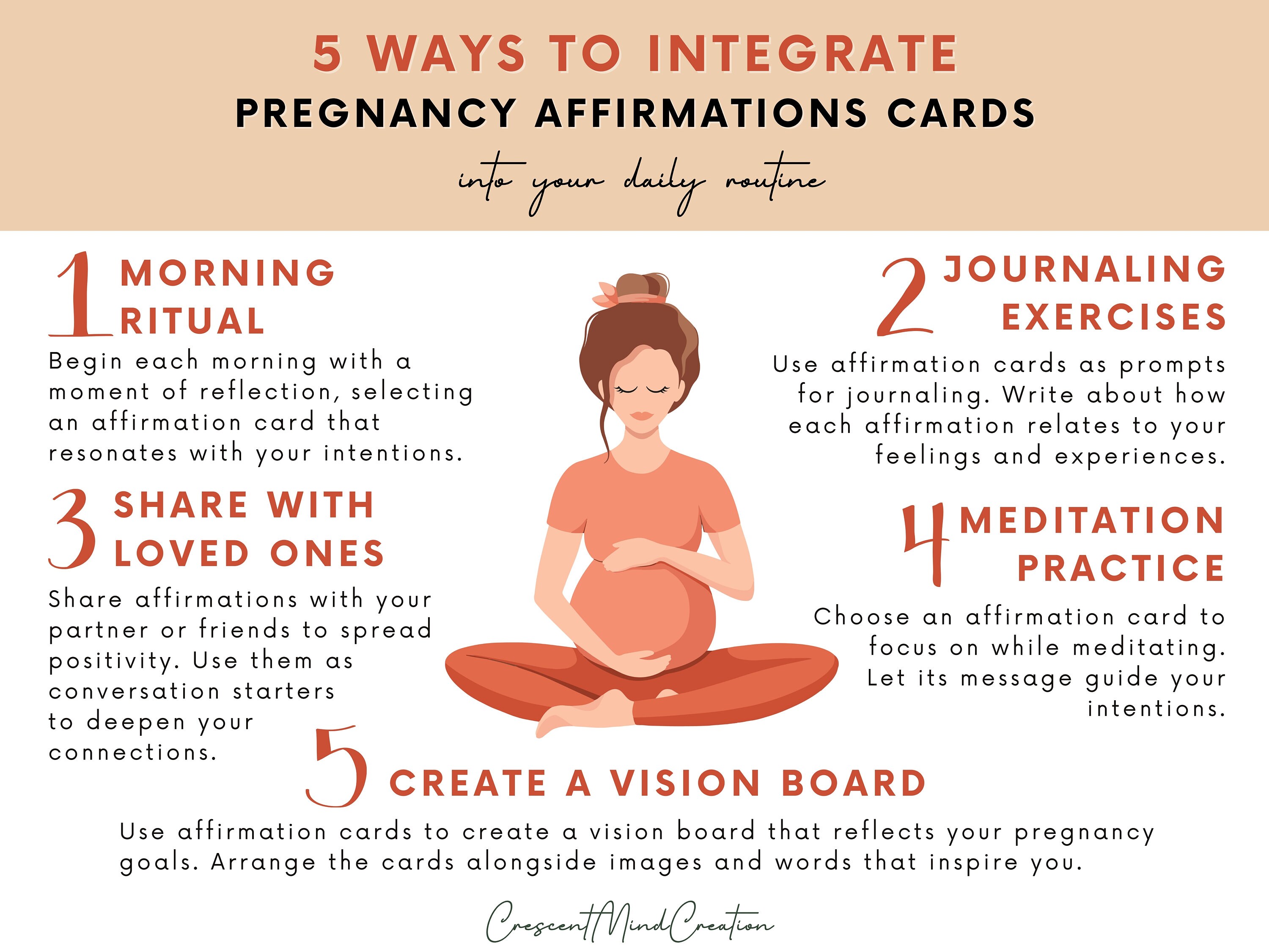 30 Pregnancy Affirmation Cards Printable Empowering Quotes for ...