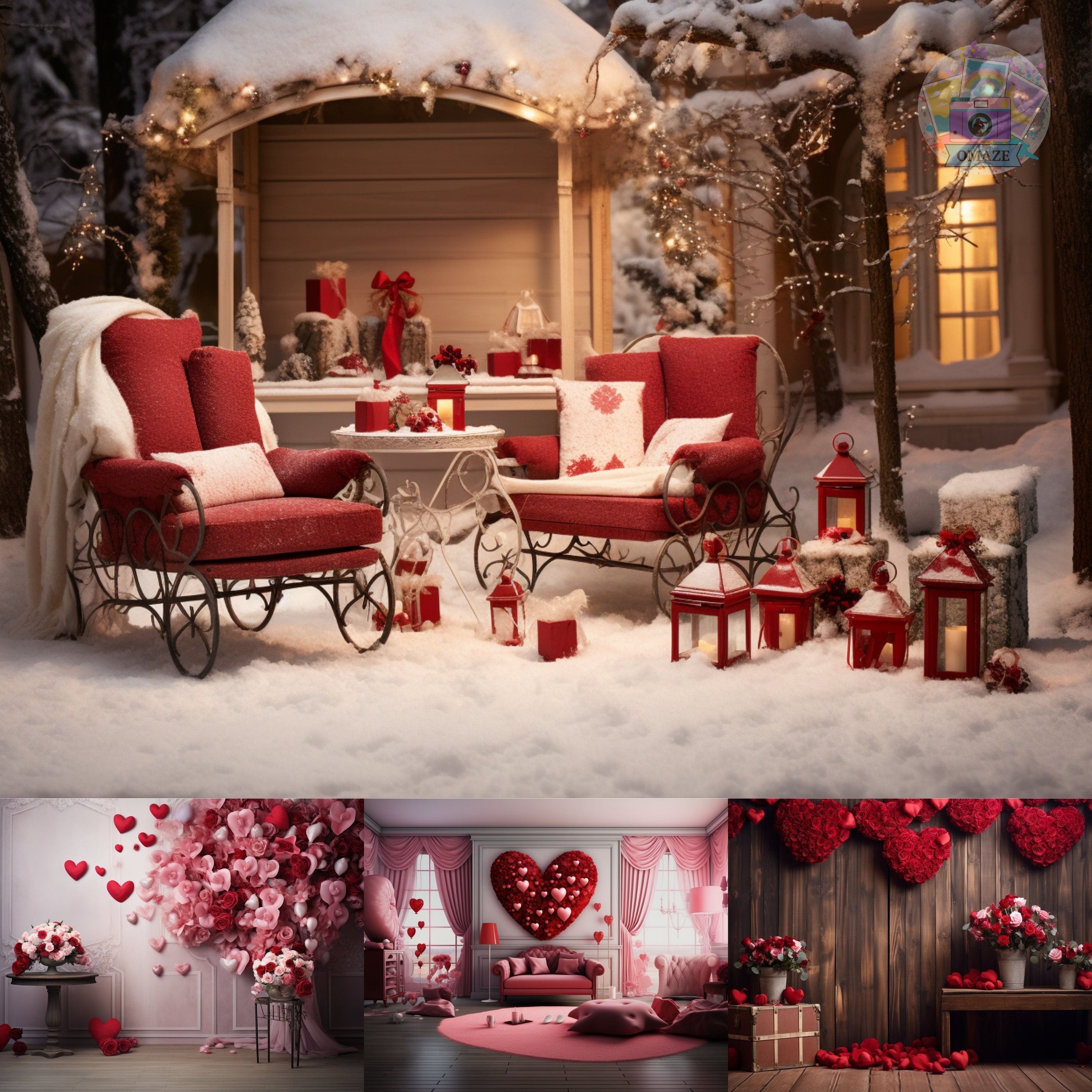 75 Valentine's Day Backdrops – Romantic Photography Overlays for ...