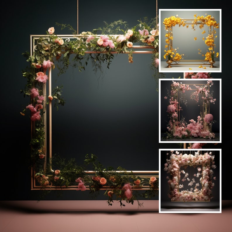 52 Hanging Frame Set Digital Backdrops, Flowing Fabric, Maternity ...