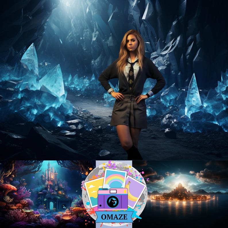 70 Magical Wizard Digital Backdrops, Enchanted Backdrop, Owl, Train ...