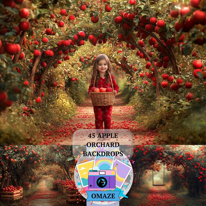 45 Apple Orchard Digital Background, Photography Composite, Backdrop ...