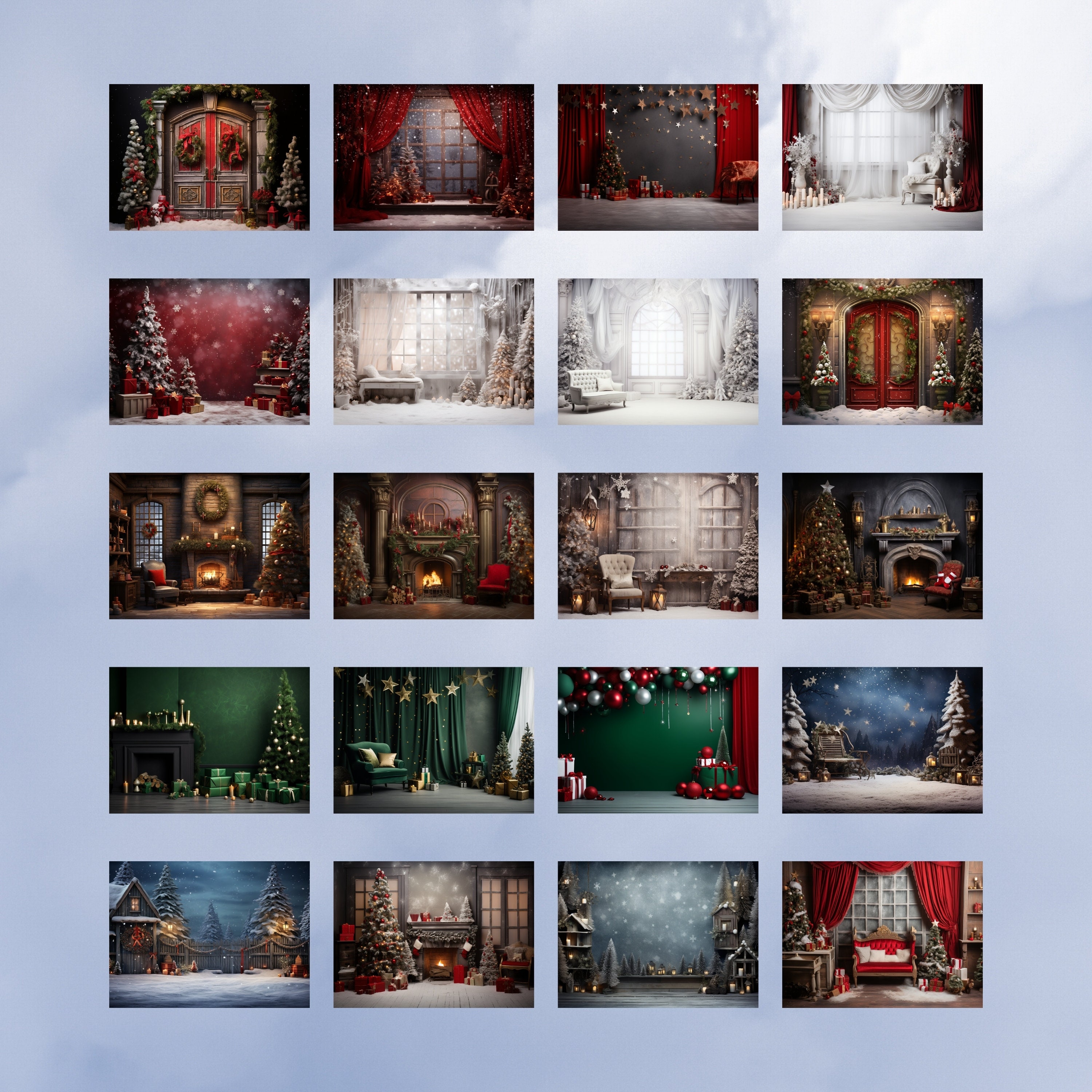 46 Christmas Digital Backdrop Newyear Backdrop Festive Holiday ...