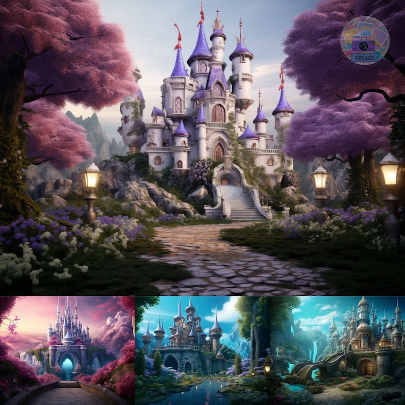 100 Fairy Castle Digital Backdrops, Castle Backdrop, Magic Child Fairy ...