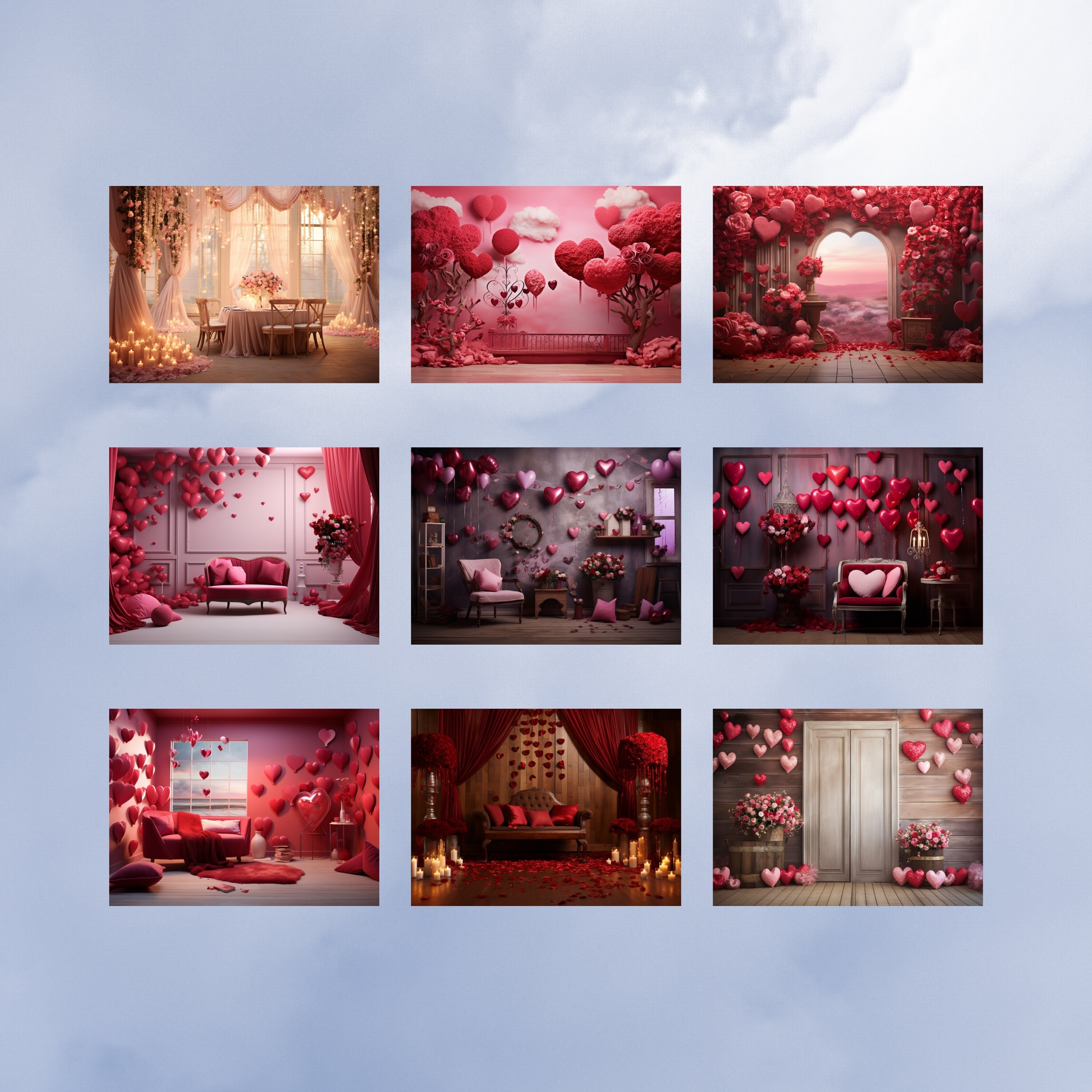 75 Valentine's Day Backdrops – Romantic Photography Overlays for ...