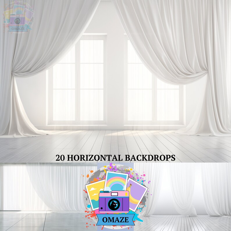 43 White Transparent Curtain Backdrops Set Breathtaking White Dreamy ...