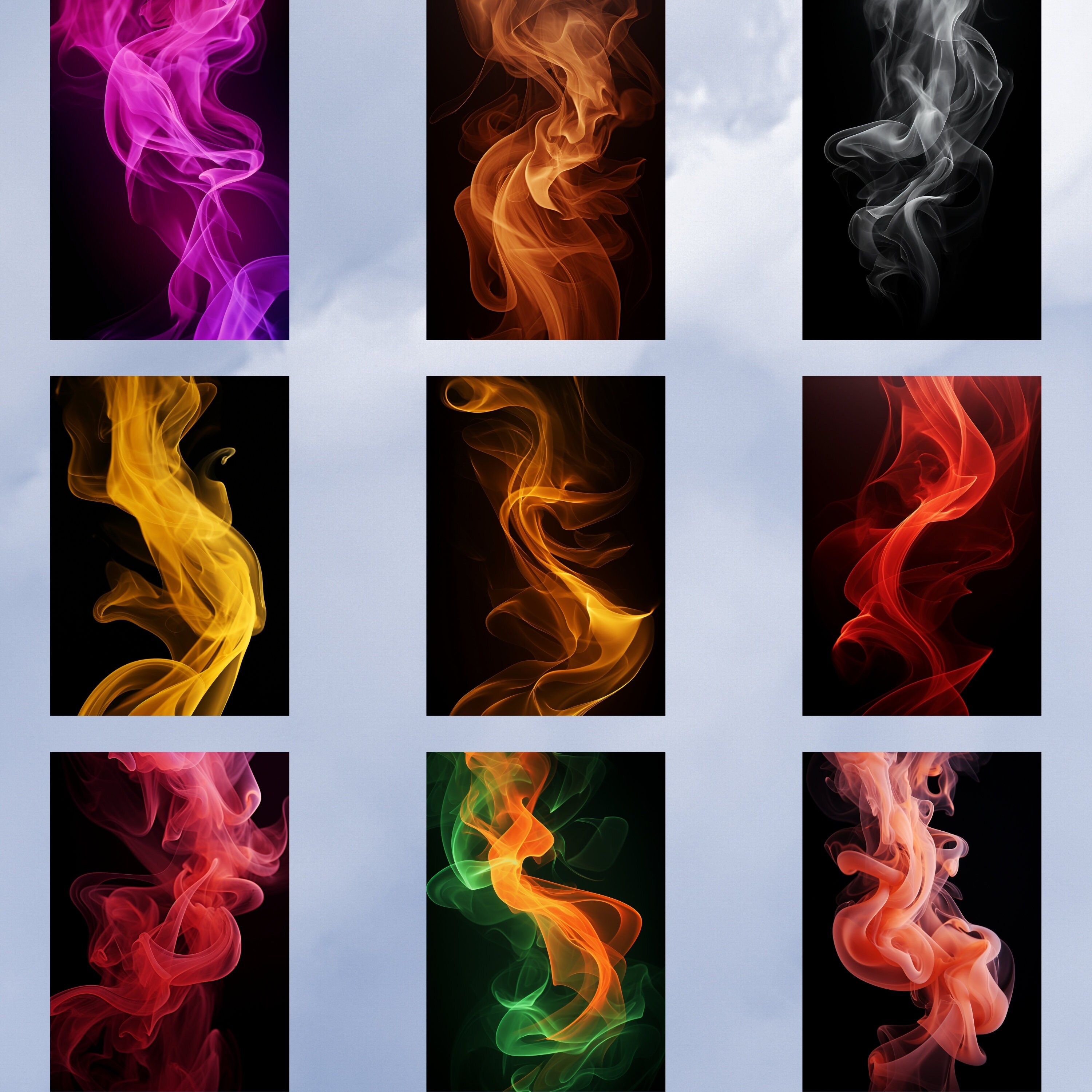 20 Colors of Smoke Digital Photography Backdrops, Photoshop Overlays ...