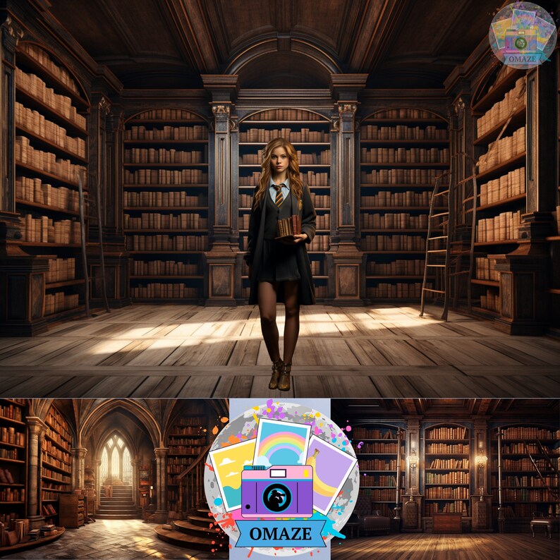 80 Vintage Library Backdrop Set, Vintage Library, Digital Background ...