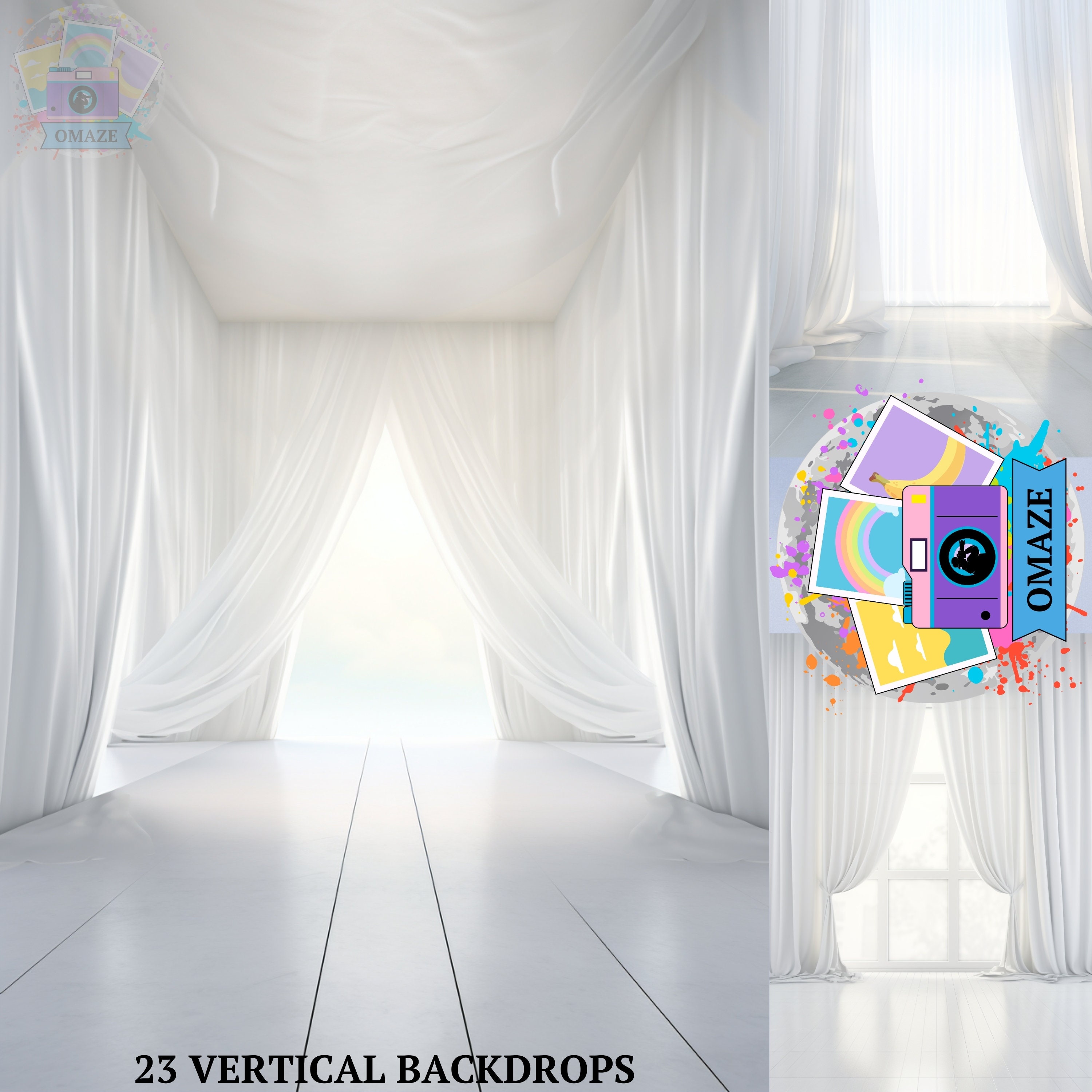 43 White Transparent Curtain Backdrops Set Breathtaking White Dreamy ...