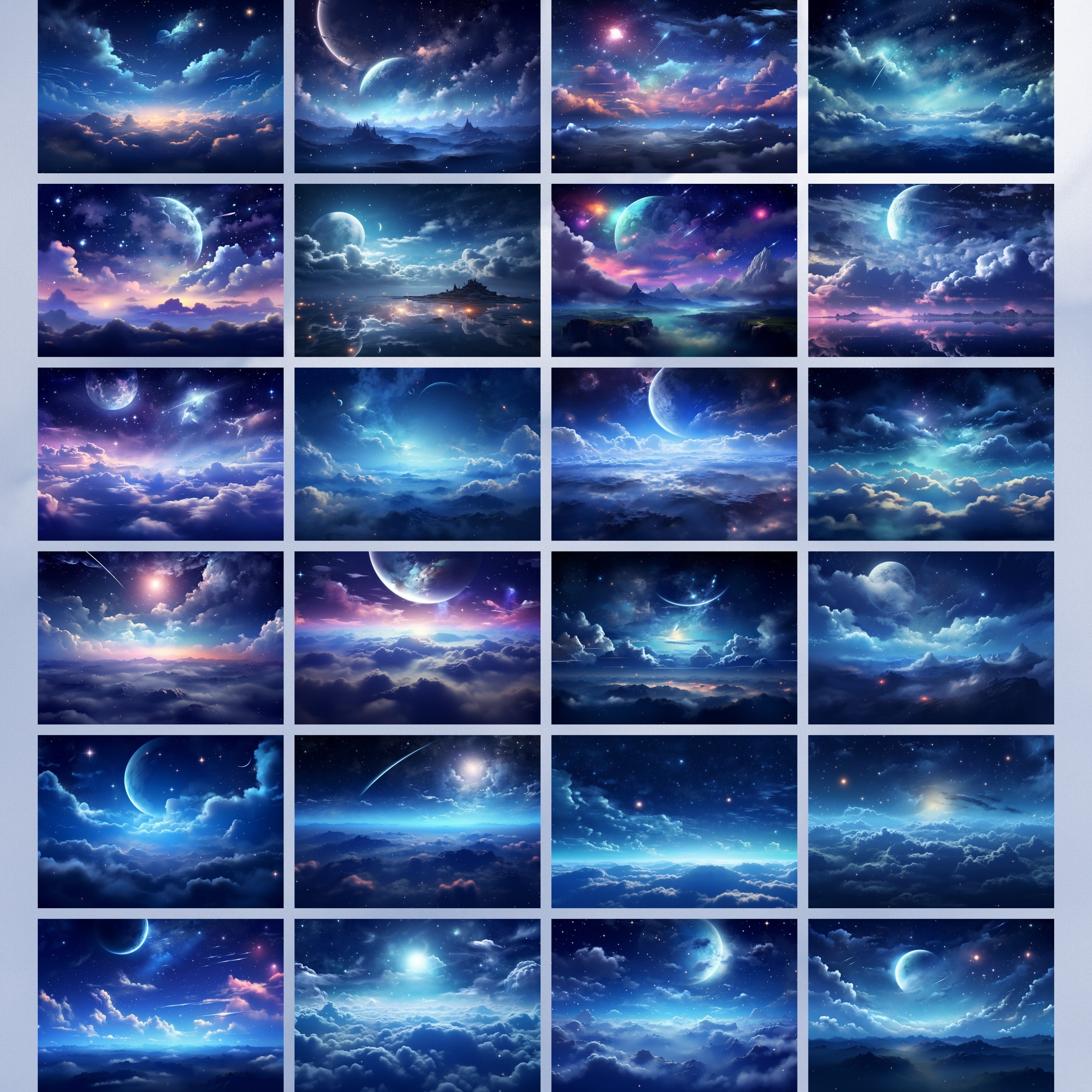 55 Sky Overlays Clouds Backdrops Celestial Dreamscape Realistic Sky ...