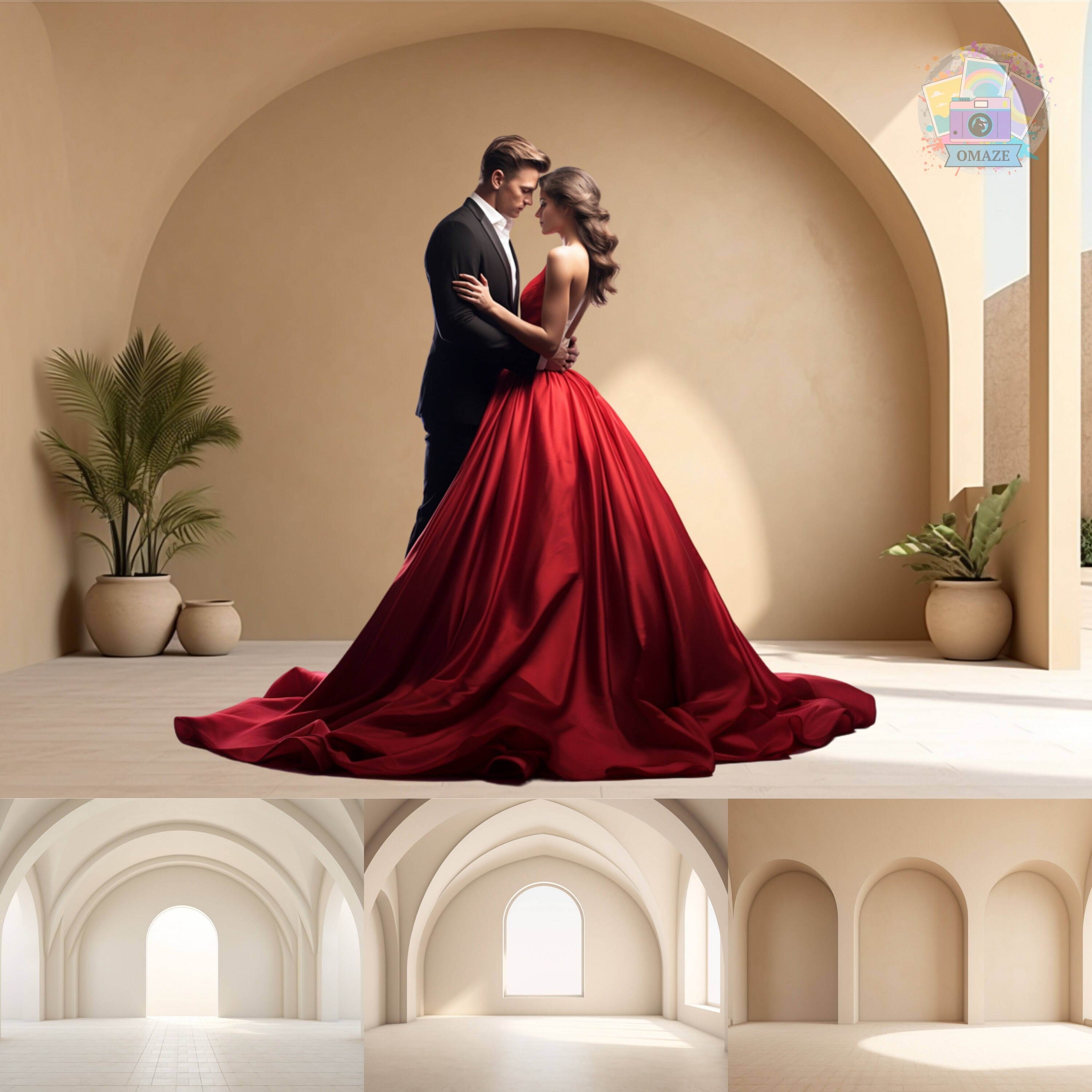 50 Minimal Arches Bundle Digital Backdrops, Arch Background, Maternity ...