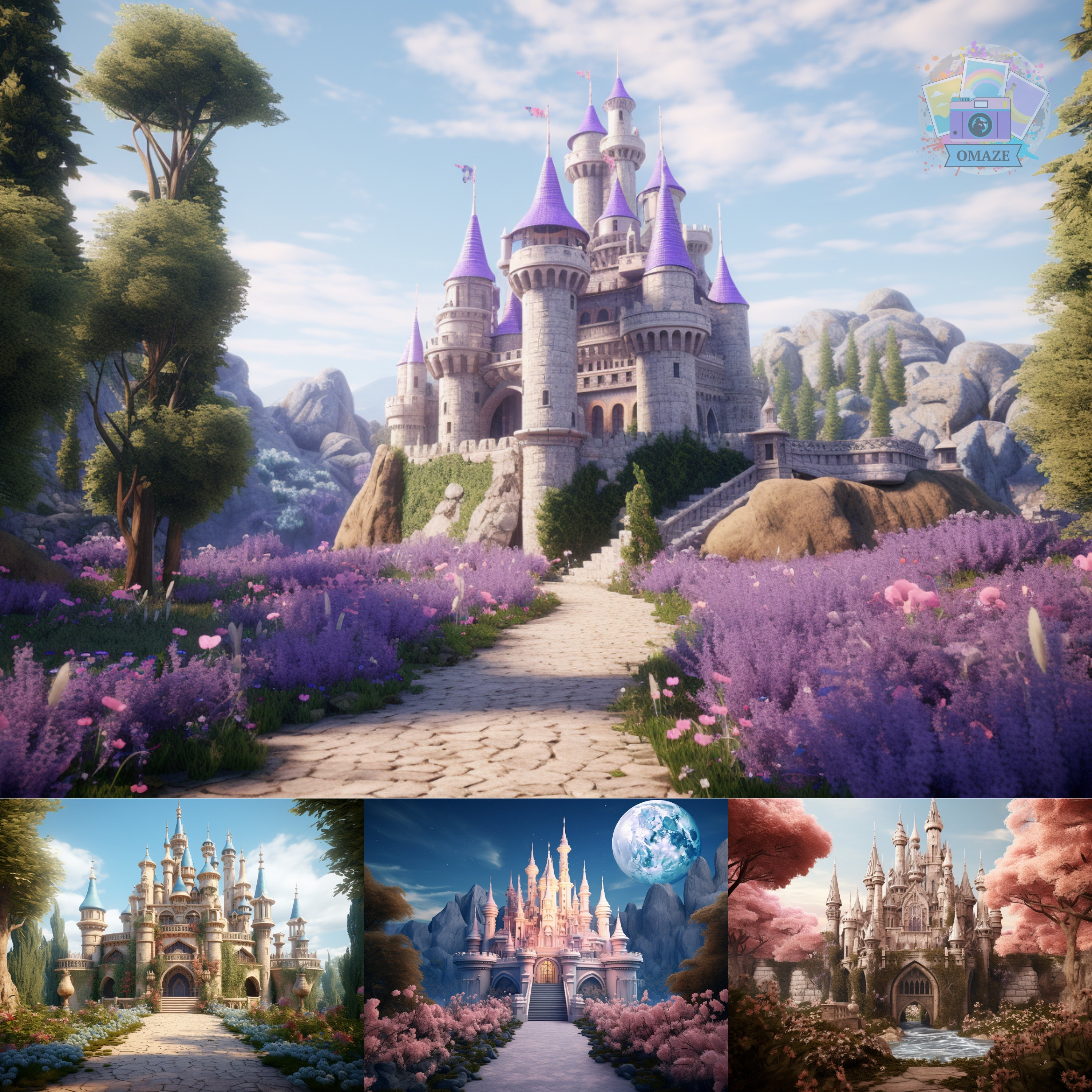 100 Fairy Castle Digital Backdrops, Castle Backdrop, Magic Child Fairy ...