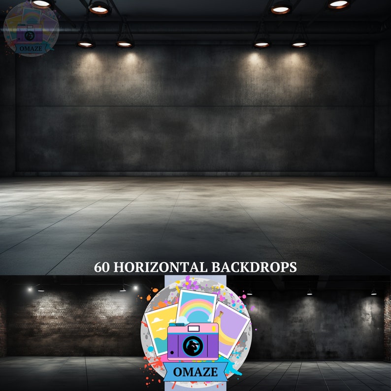 120 Dark Studio Maternity Digital Backdrops Dark Showroom Spotlight ...