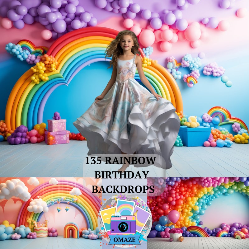 Rainbow Backdrop - Etsy