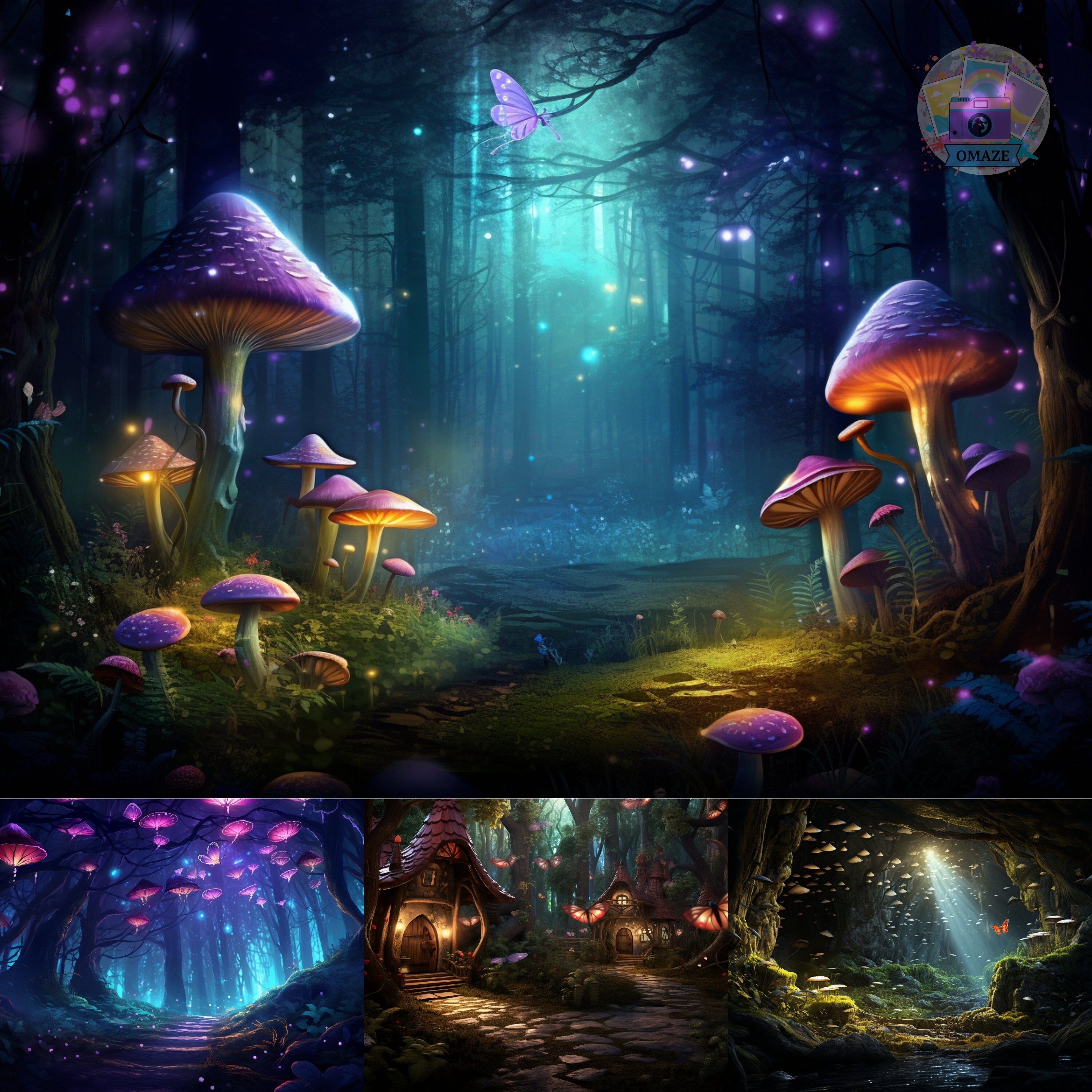 108 Woodland Fairy Digital Backdrops, Fairy and Garden Digital ...