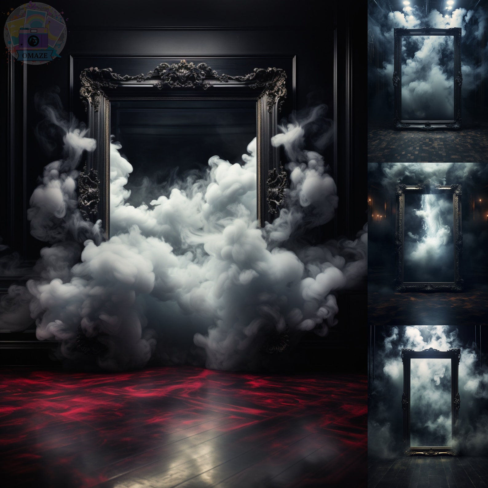 30 Mystery Smoke Room Door Digital Backgrounds, Digital Backdrops ...