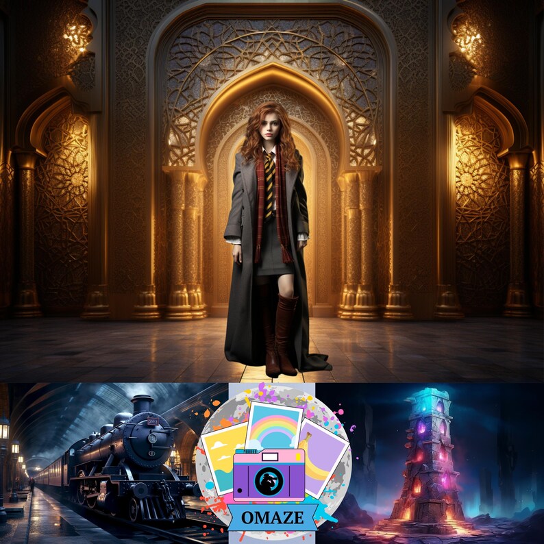 70 Magical Wizard Digital Backdrops, Enchanted Backdrop, Owl, Train ...
