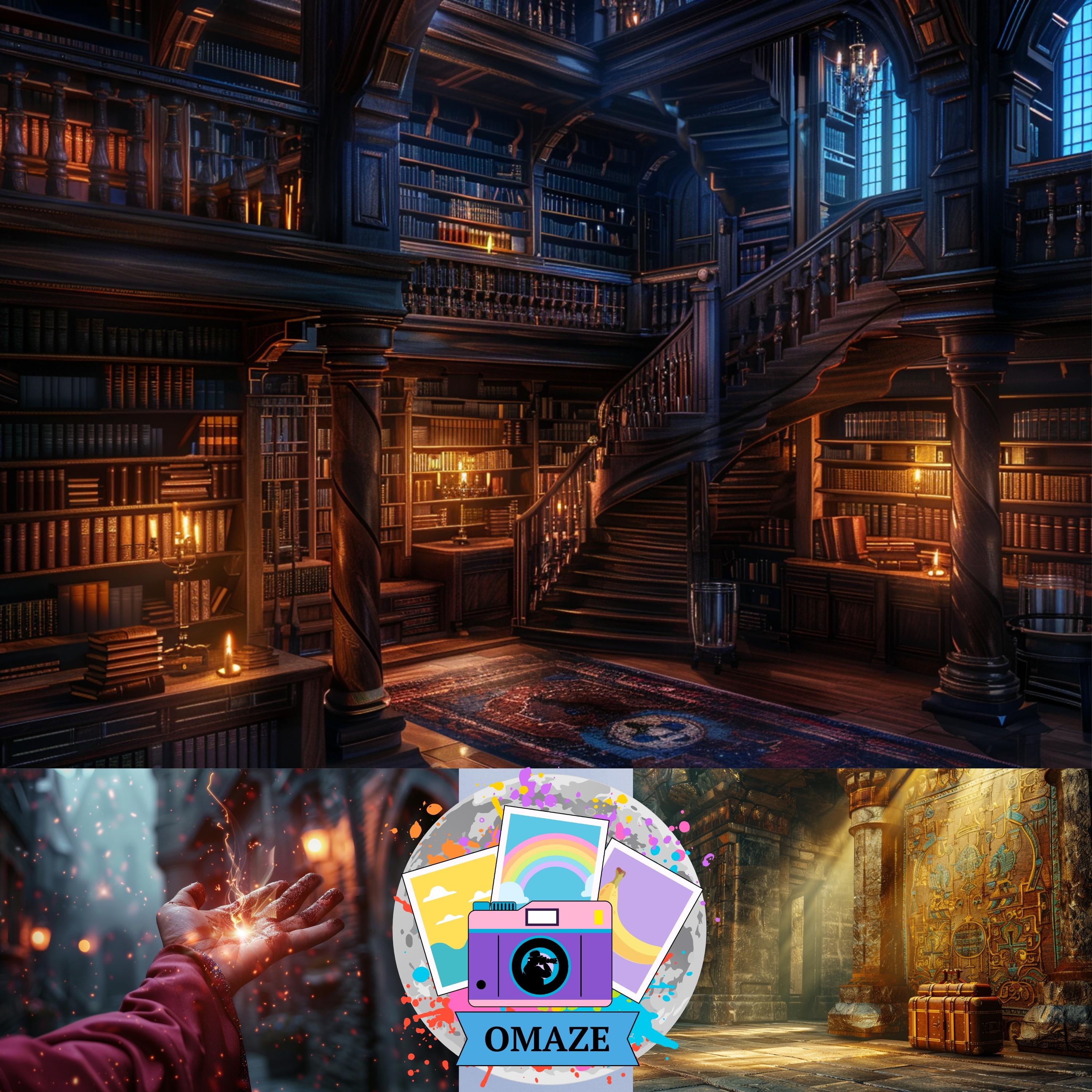 70 Magical Wizard Digital Backdrops, Enchanted Backdrop, Owl, Train ...