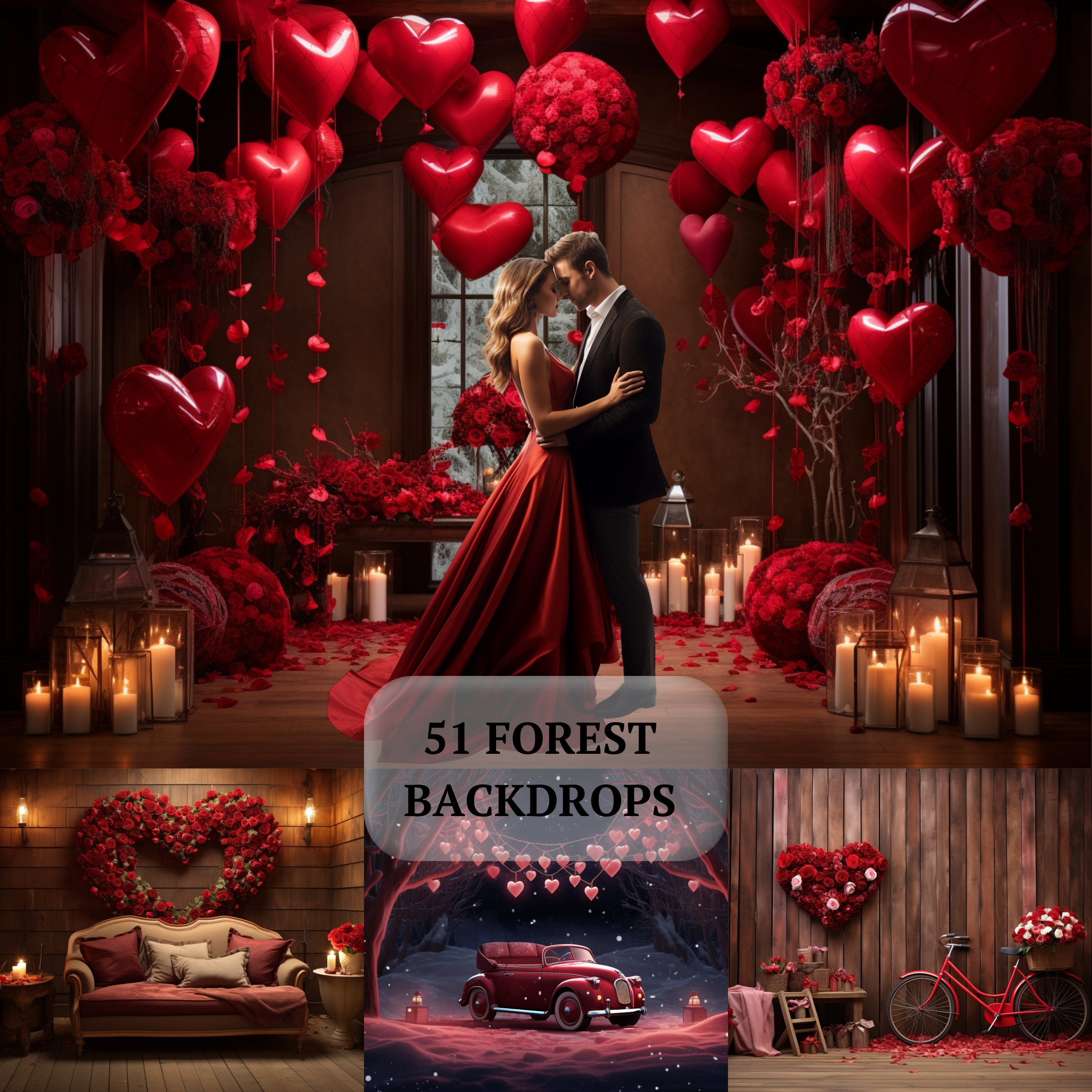 75 Valentines Day Backdrops, Romantic Background, Maternity, Red and ...