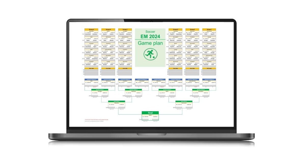 EM 2024 Match Schedule Excel // EM 2024 Match Schedule Excel - Etsy