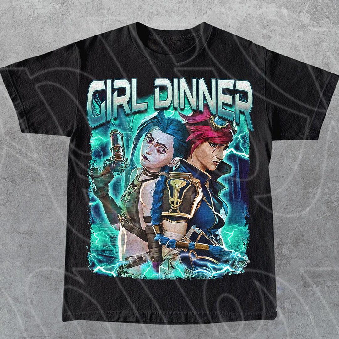 Limited Girl Dinner Vi and Jinx Arcane Vintage T-shirt, Gift for Women ...