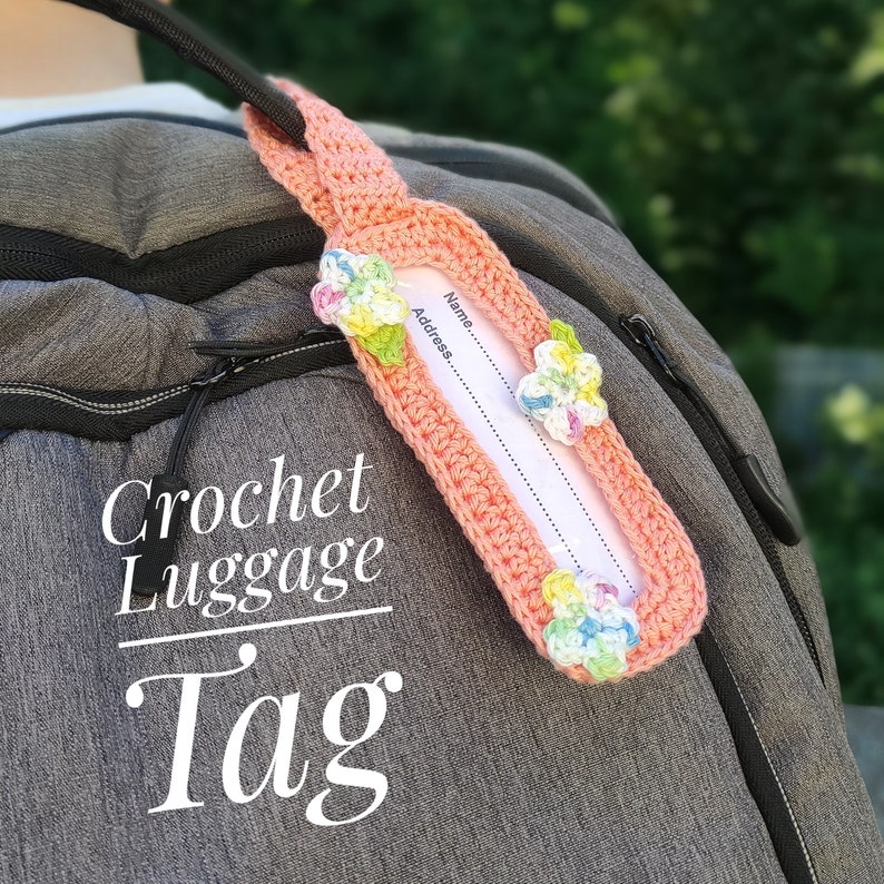 Crochet Luggage Tags, Travel Accessories, Name Tape, Baggage Tag, Kids ...