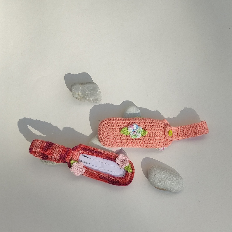 PDF Patern Crochet Luggage Tag, Name Tag, Travel Accessories, Kids ...