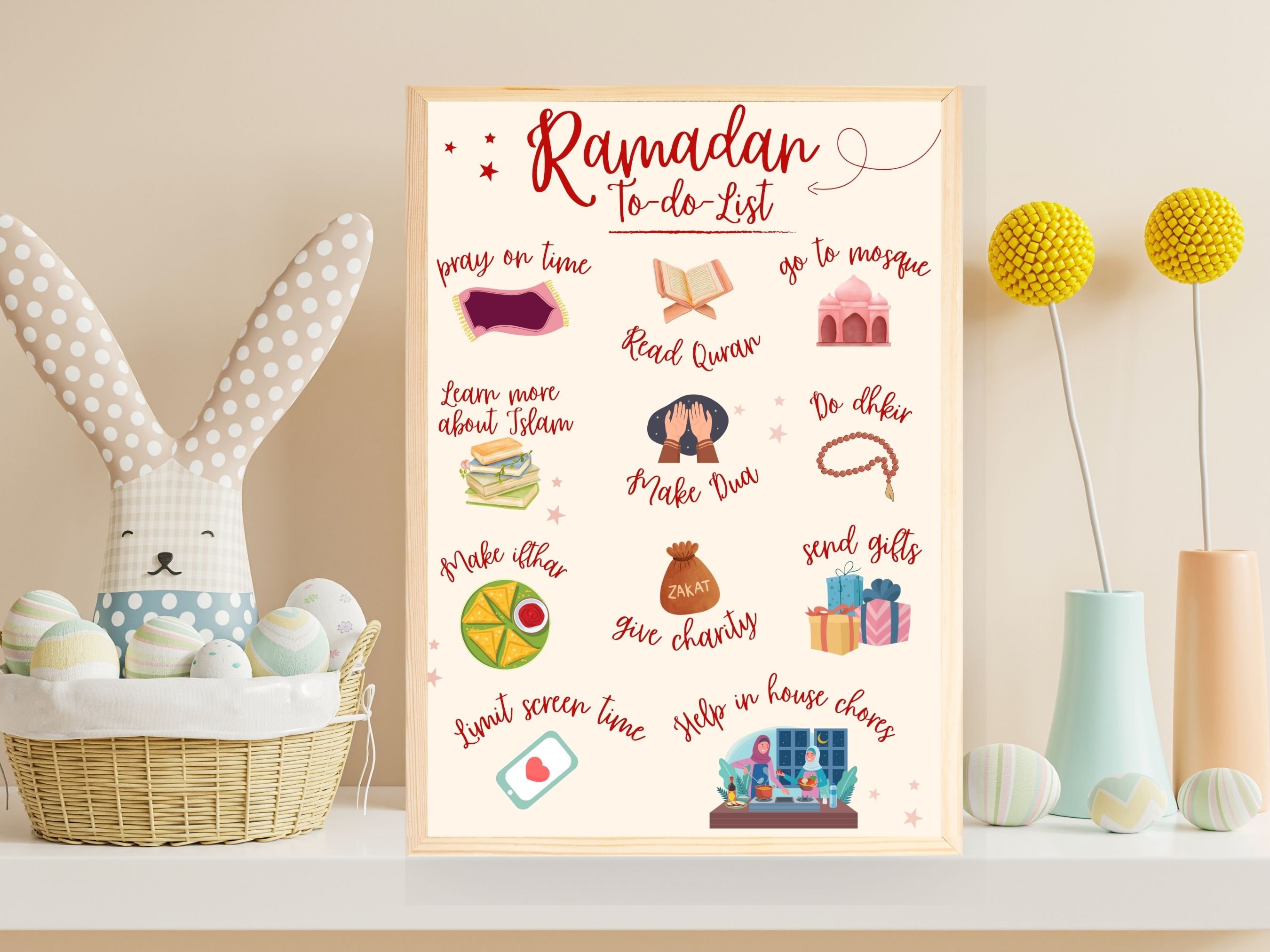Ramadan Kids Wall Decor Printable Ramadan Reminders Eid Decor Ramadan ...