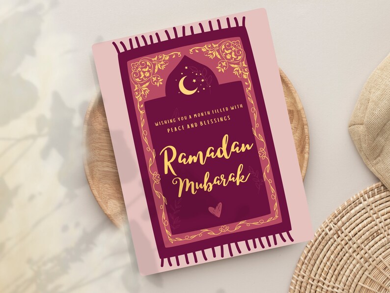 Ramadan Mubarak Cards Ramadan Greeting Cards Islamic Greeting Card Cute ...