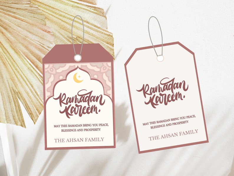 Editable Ramadan Mubarak Gift Tags Printable Personalized Ramadan ...