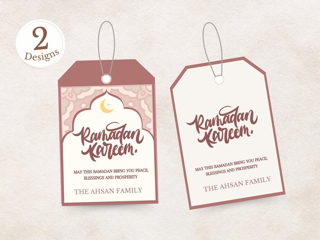 Editable Ramadan Mubarak Gift Tags Printable Personalized Ramadan ...