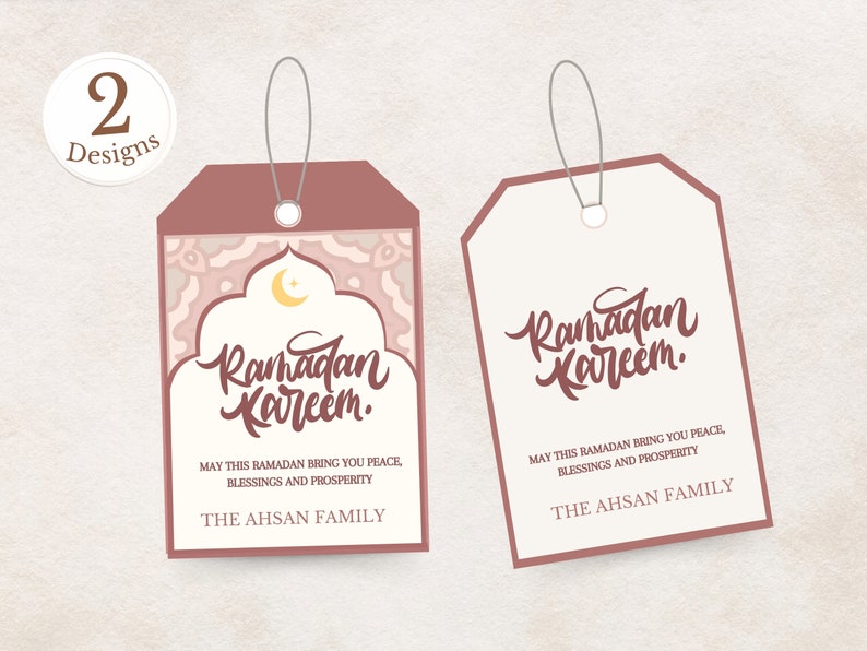 Editable Ramadan Mubarak Gift Tags Printable Personalized Ramadan ...