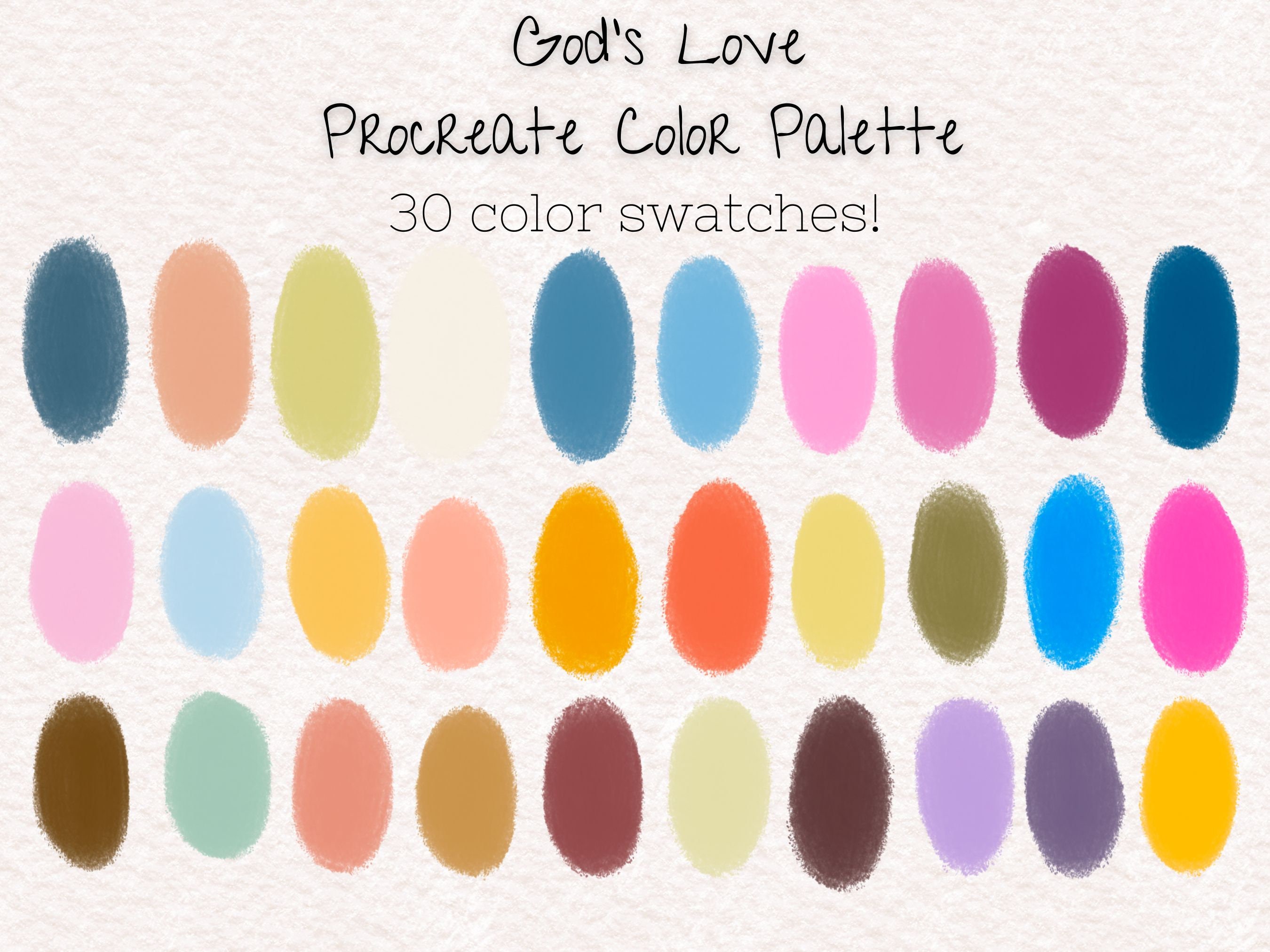 Procreate Color Palette, God’s Love, Digital Download - Etsy