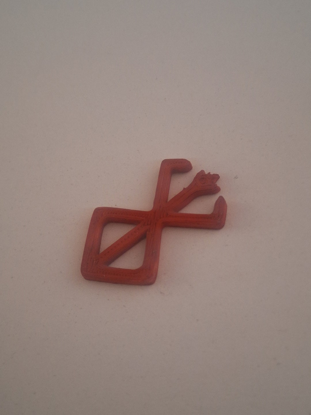 3D Printed Red Brand of Sacrifice Logo, Painted Guts Logo Painted Bos ...