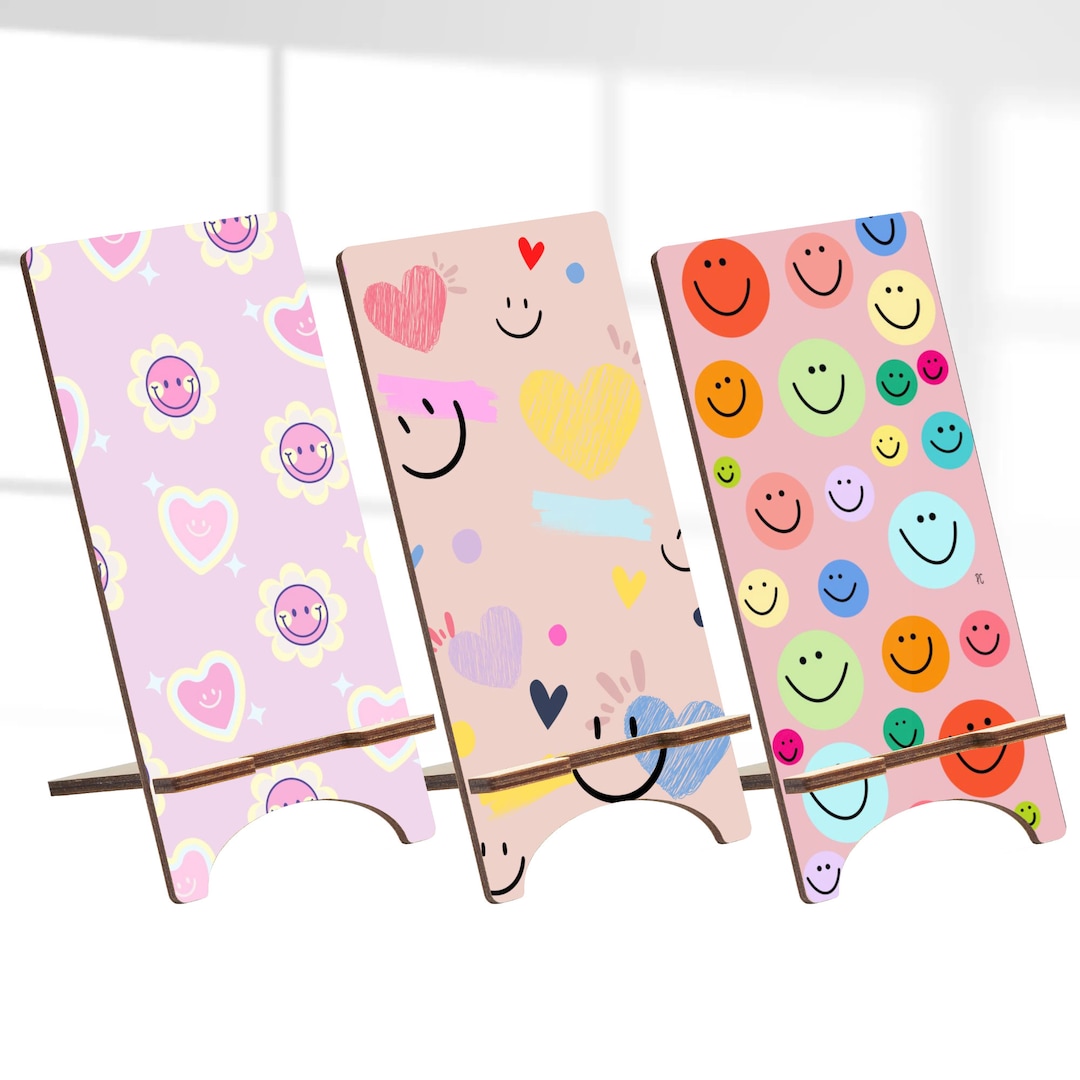 Smiley Wood Phone Stand, Smile Holder, Gift, Docking Station for iPhone ...