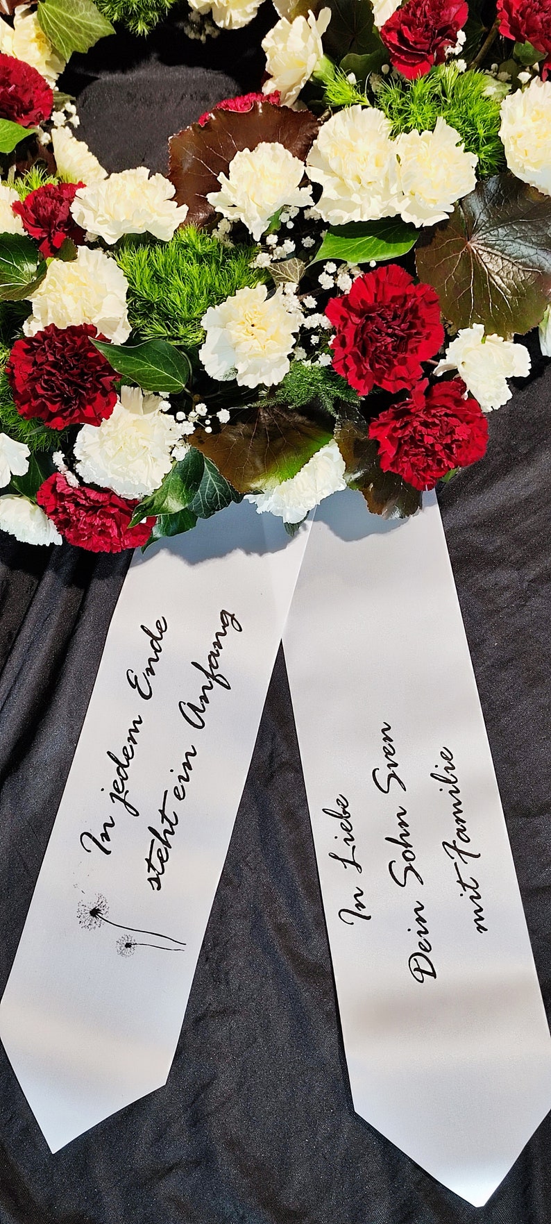 Individuell bedruckte Trauerschleife, Kranzschleife Grabschleife - Etsy.de