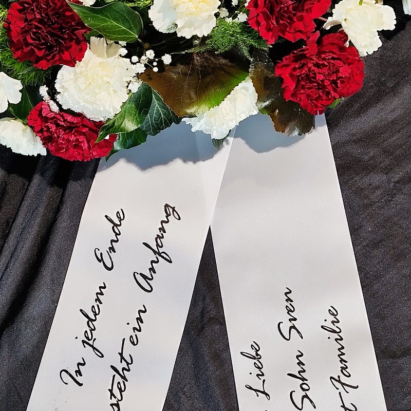 Trauerschleife für kränze - Etsy.de