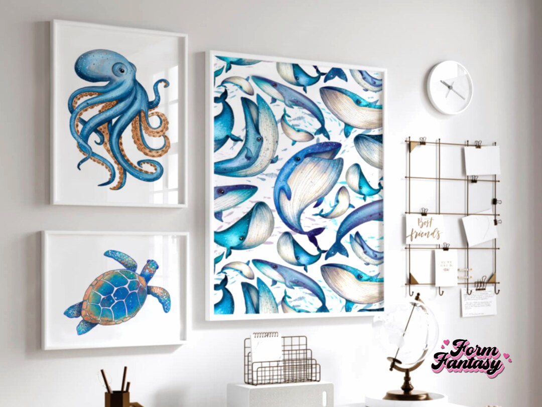 Sea Animals Posters, Posters Set, High Quality Posters, Home Decor ...