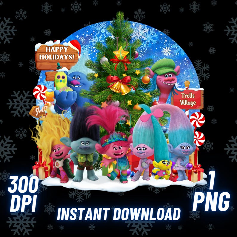 Trolls Movie PNG, Trolls Christmas Holiday Seasons Greetings Queen ...