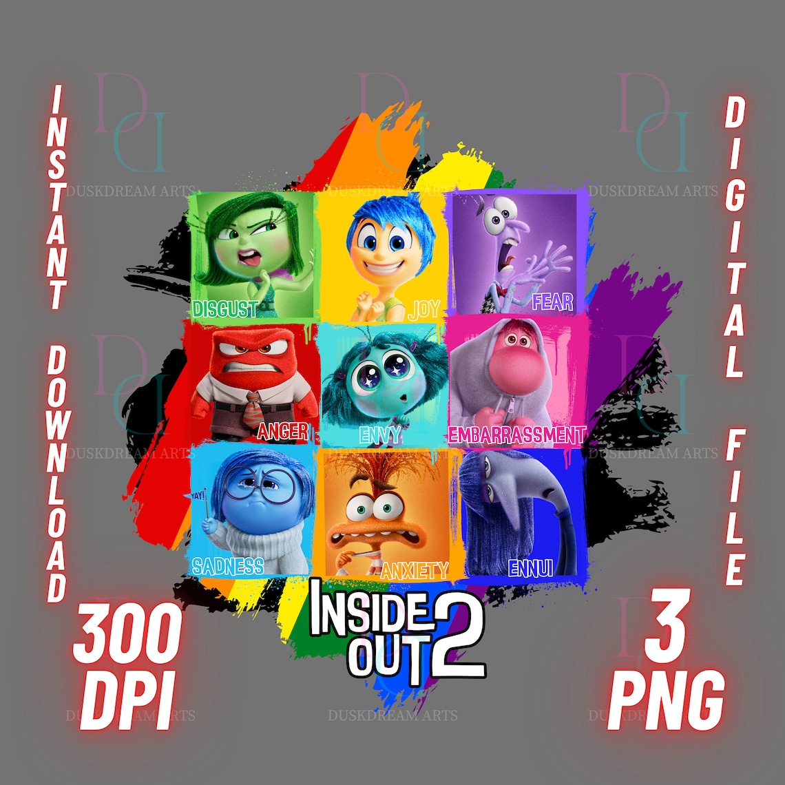 Inside Out 2 Png, Inside Out Shirt, High Quality Cricut Sticker Instant ...